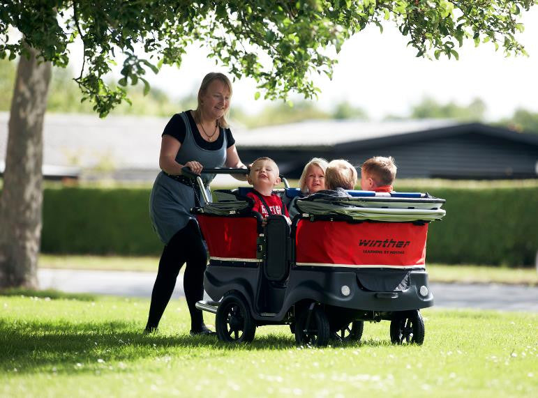 Winther Turtle Kiddy Bus - 4 Seat Deluxe Baby Buggy, Child Stroller ...