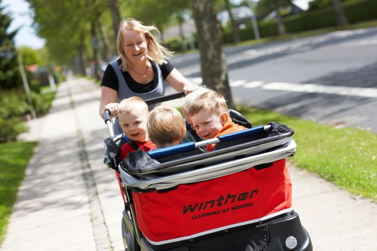 Winther Turtle Kiddy Bus - 4 Seat Deluxe Baby Buggy, Child Stroller ...